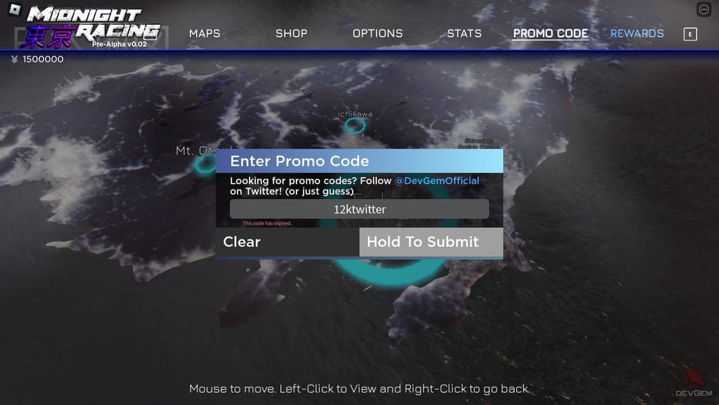 Midnight Racing Tokyo codes (December 2024)