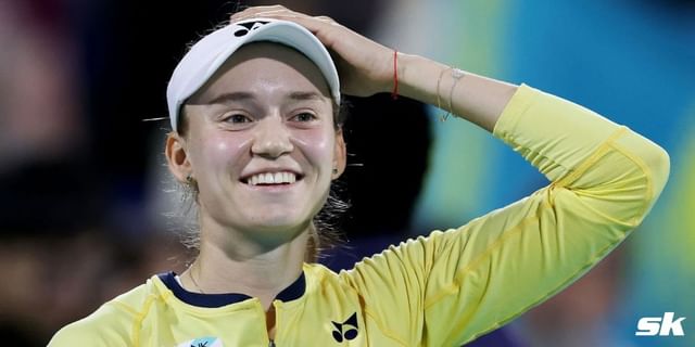 WATCH: Elena Rybakina beams with joy as she receives a bouquet of red ...