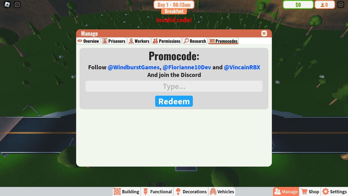 My Prison codes (December 2024)