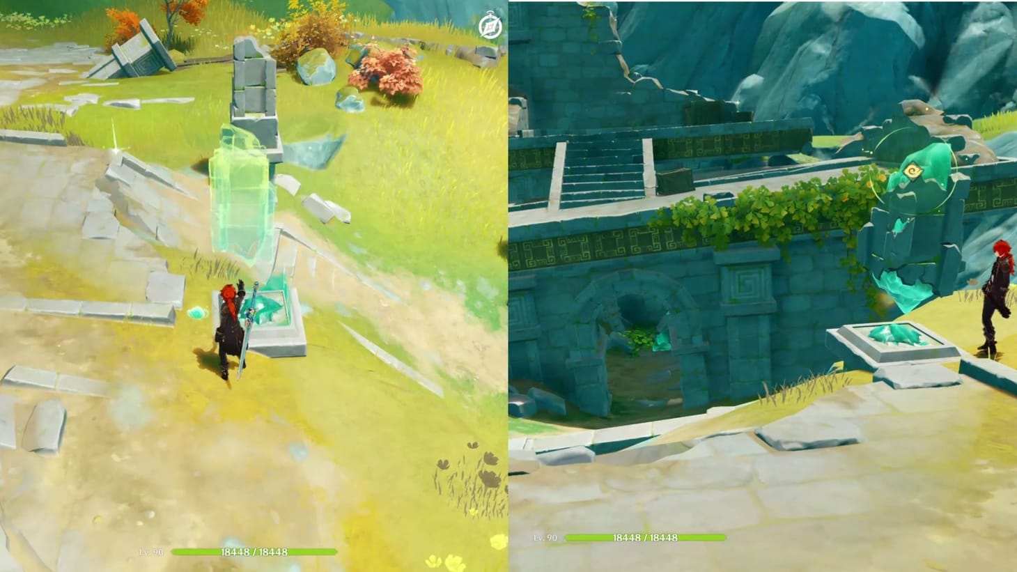 Genshin Impact Ancient Jade Pendant Puzzle and Jade Fragment locations