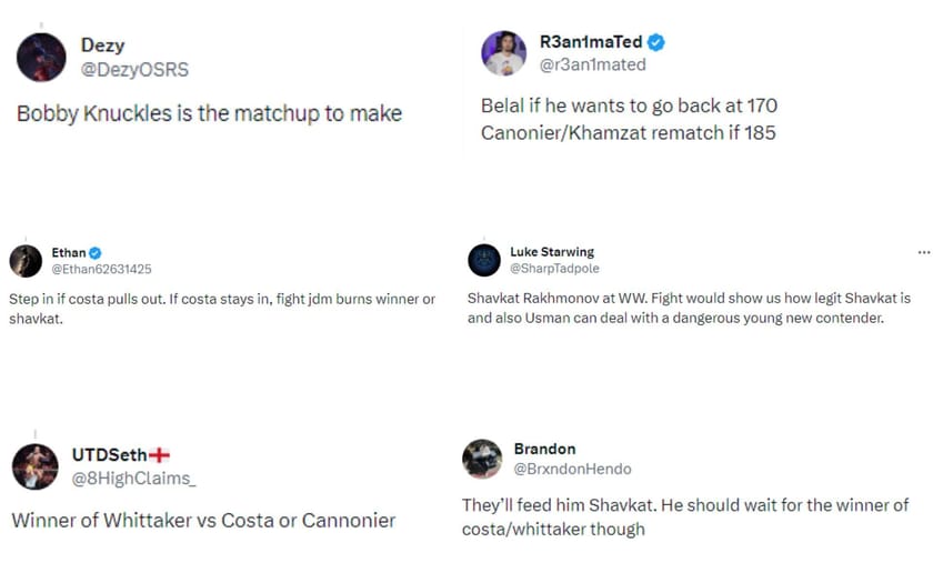 UFC: “Bobby Knuckles is the matchup to make” - Kamaru Usman’s “great ...