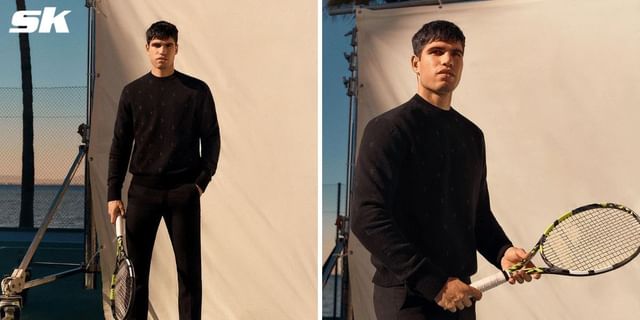 In pictures: Carlos Alcaraz cuts a stylish figure as he models Louis ...