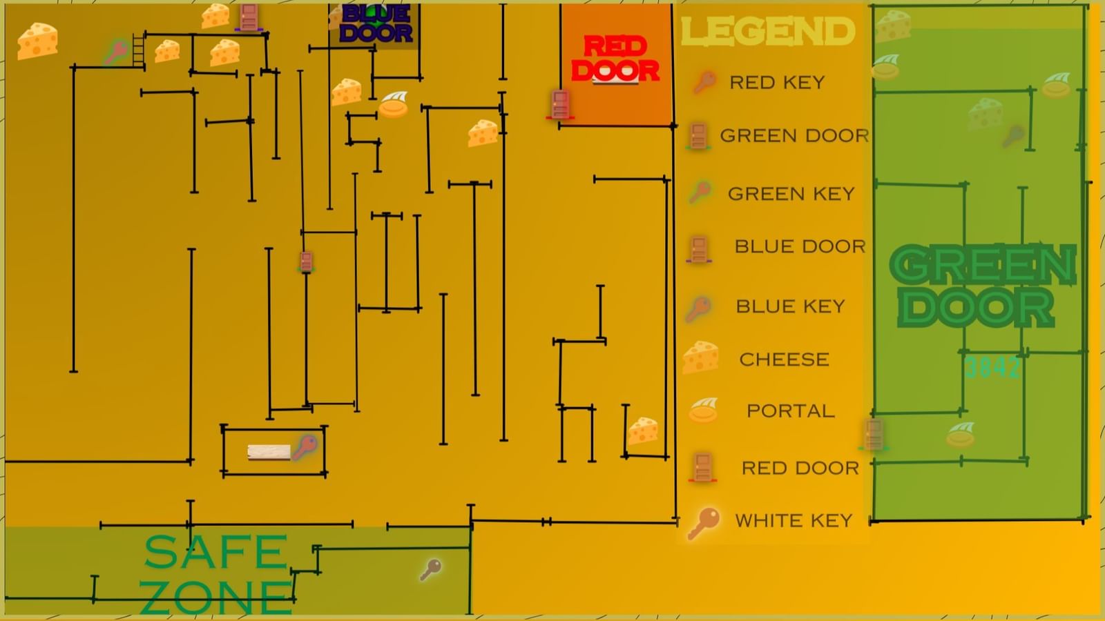 Cheese Escape Chapter 1 guide: Escape, cheese locations, Green Key code ...