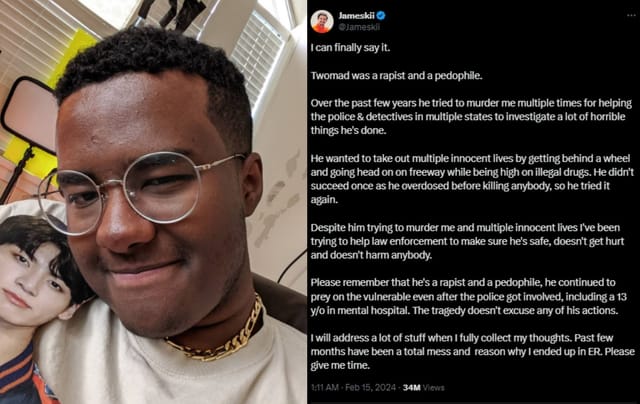 Who is Jameskii? YouTuber calls Twomad a "rapist and a pedophile ...