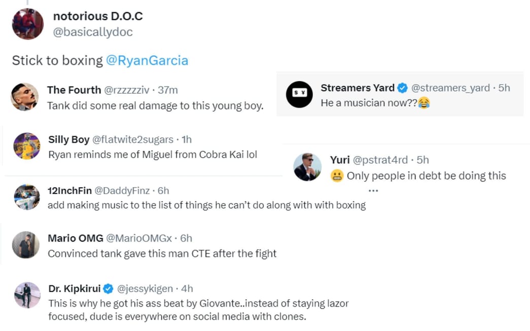 "Stick to boxing" - Fans roast Ryan Garcia for previewing unreleased ...