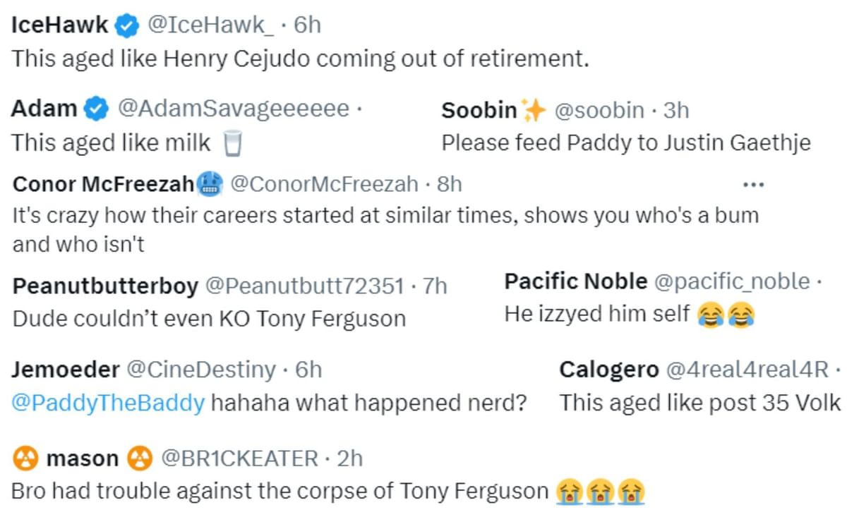 "This aged like milk" - Fans react to resurfaced 2021 tweet by Paddy ...