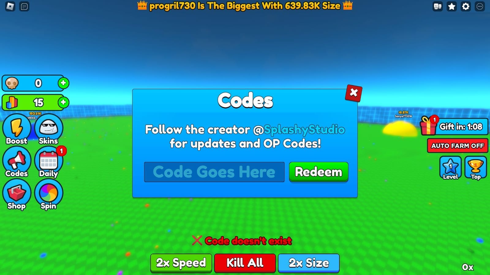 Roblox Eat Blobs Simulator Codes (August 2024)