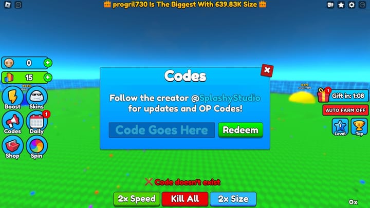 Roblox Eat Blobs Simulator Codes (August 2024)