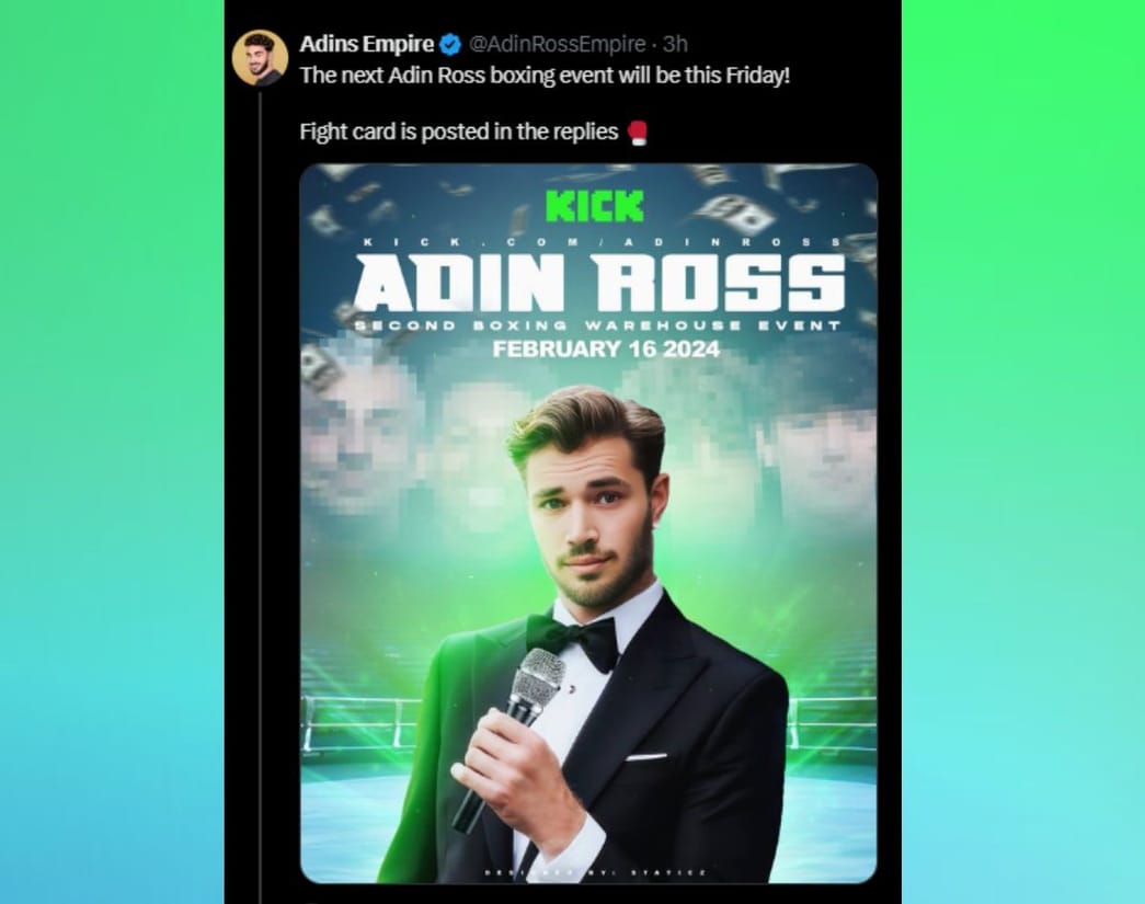 Adin Ross' Boxing Warehouse event: Date, time, where to watch, streamer ...