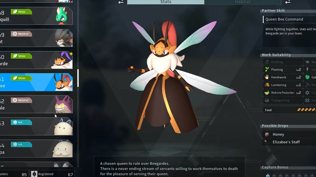 Where to find Beegarde in Palworld? Skills and item drops