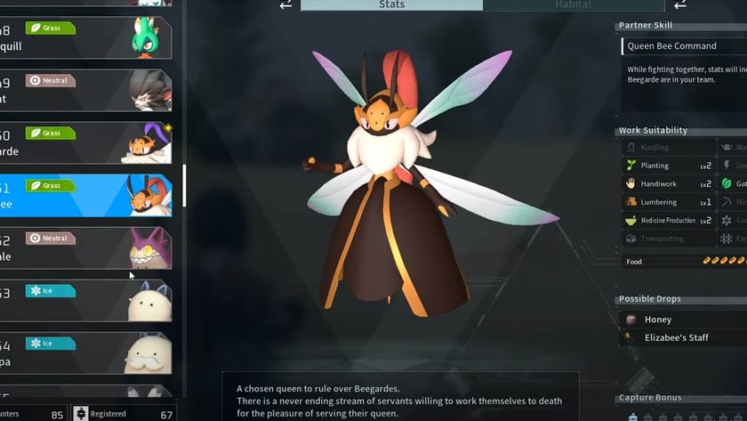 Where to find Beegarde in Palworld? Skills and item drops