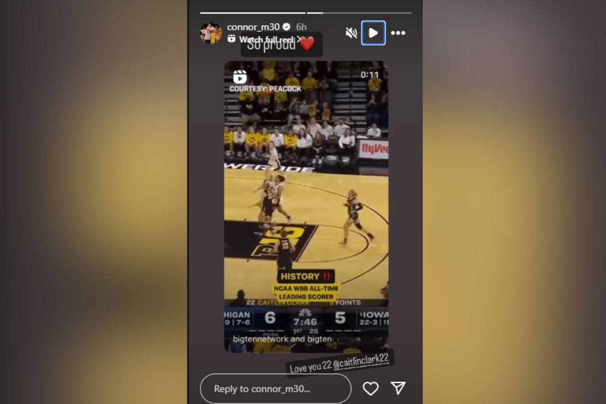 Caitlin Clark’s BF Connor McCaffery gushes over Iowa star’s record ...