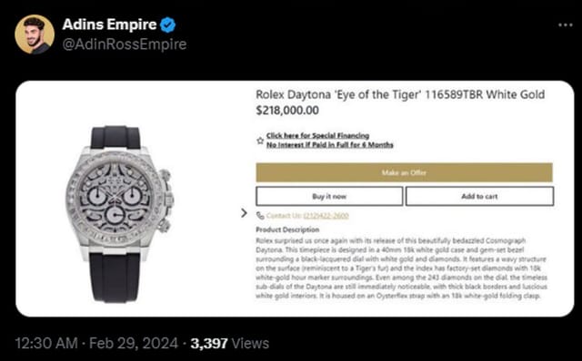 "That's so fire" - Fans react as xQc discloses gifting a Rolex Daytona ...