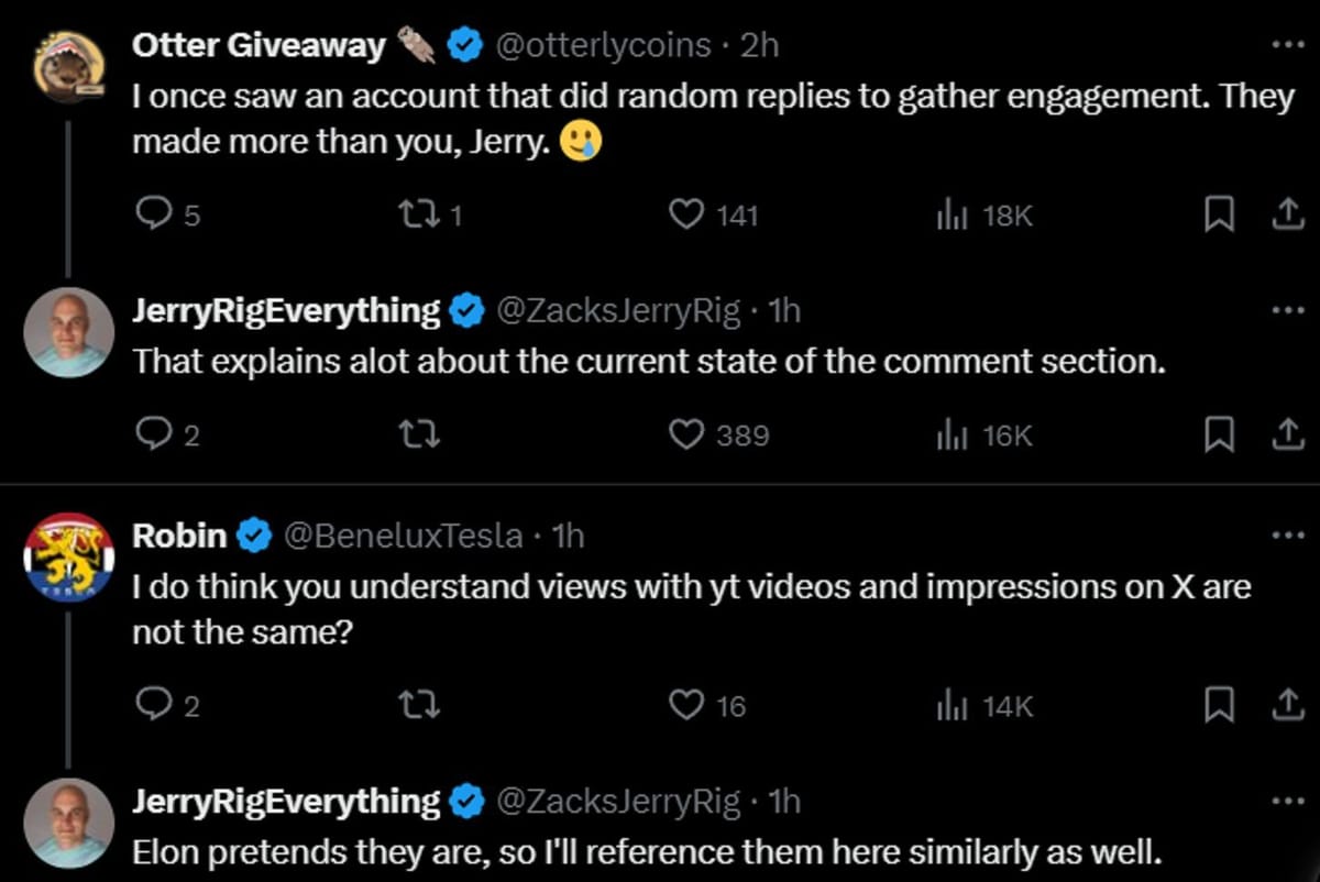 Tech YouTuber JerryRigEverything goes off at X for paying just $60 a ...