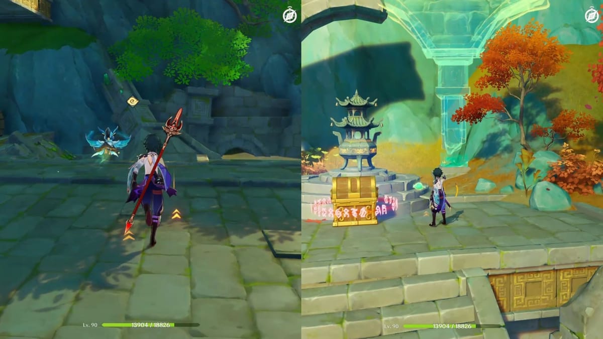 Genshin Impact Ancient Jade Pendant Puzzle and Jade Fragment locations