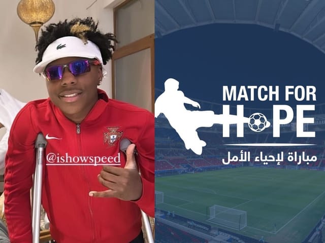 Will IShowSpeed play in the Match For Hope charity football game ...