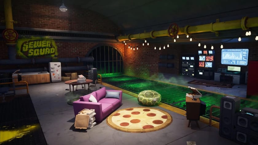 Where to find Teenage Mutant Ninja Turtles Lair in Fortnite