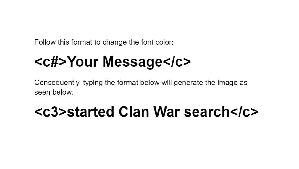 How to change the text color in Clash of Clans?
