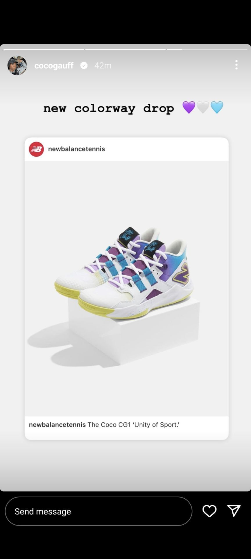 Coco Gauff's collaboration with New Balance unveils new purple & blue ...