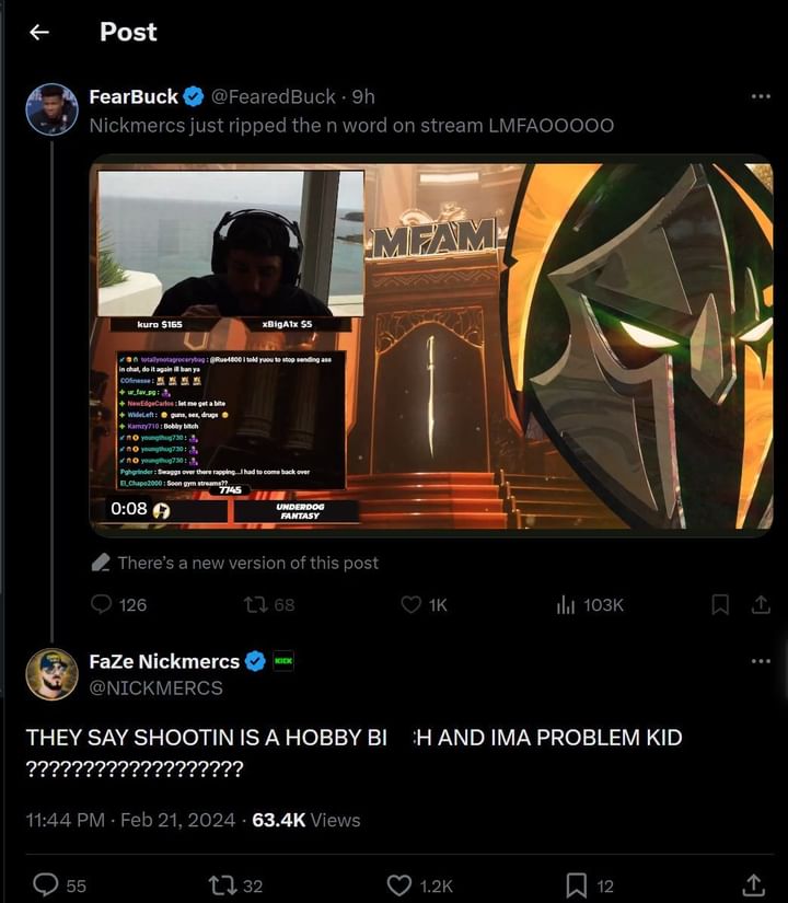 "During BHM is crazy Nick": Fans react as Nickmercs denies saying the n ...
