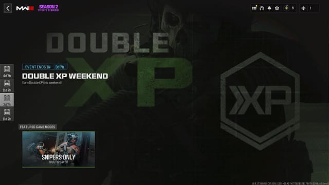 Warzone and MW3 Double XP event got extended due to major server issues