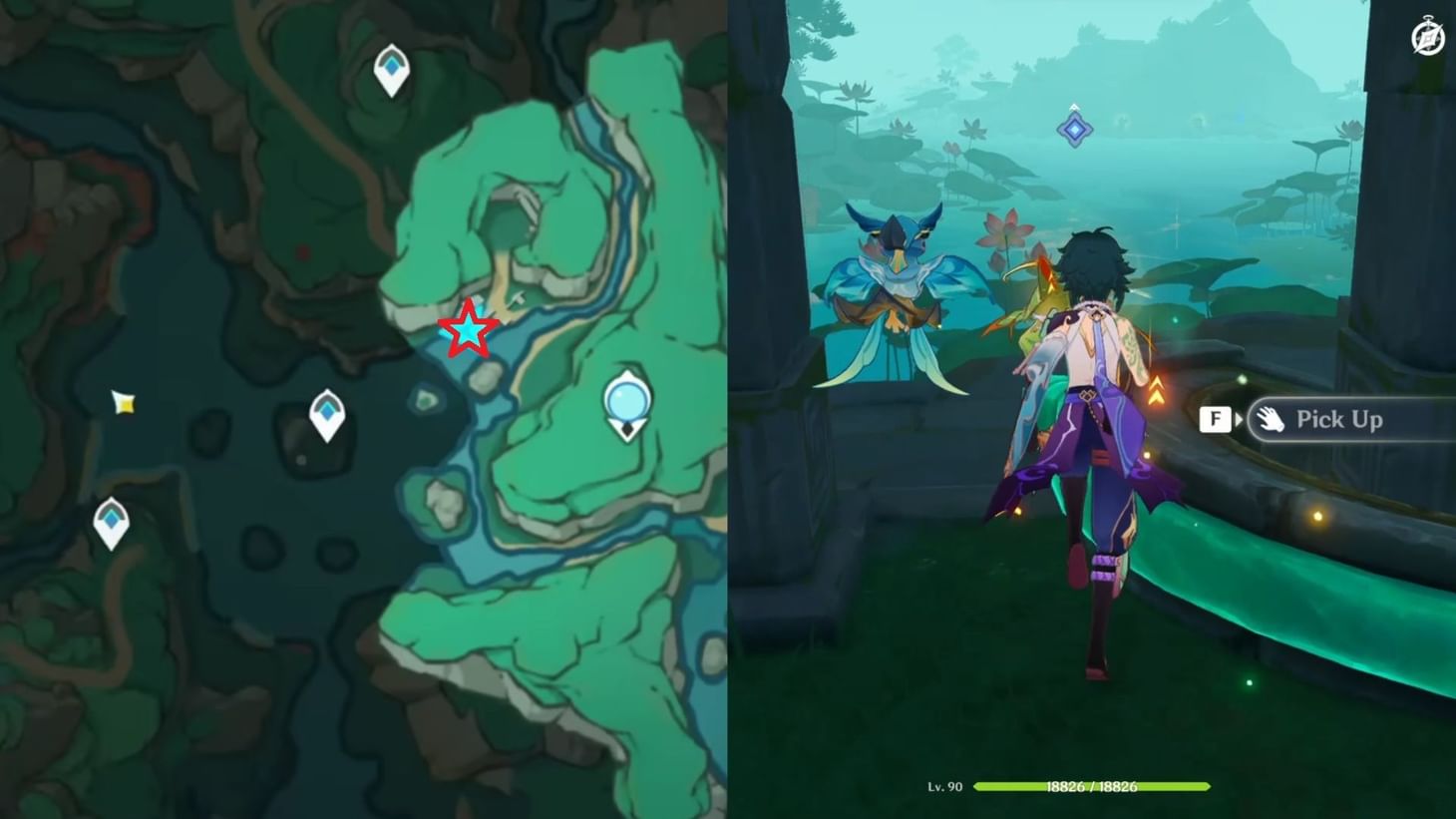 Genshin Impact Ancient Jade Pendant Puzzle and Jade Fragment locations