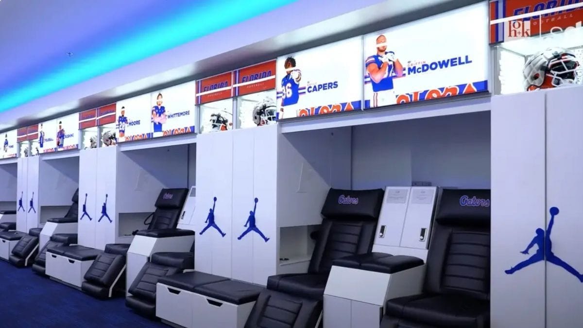 Top 7 college football programs that splurged on stunning locker room ...