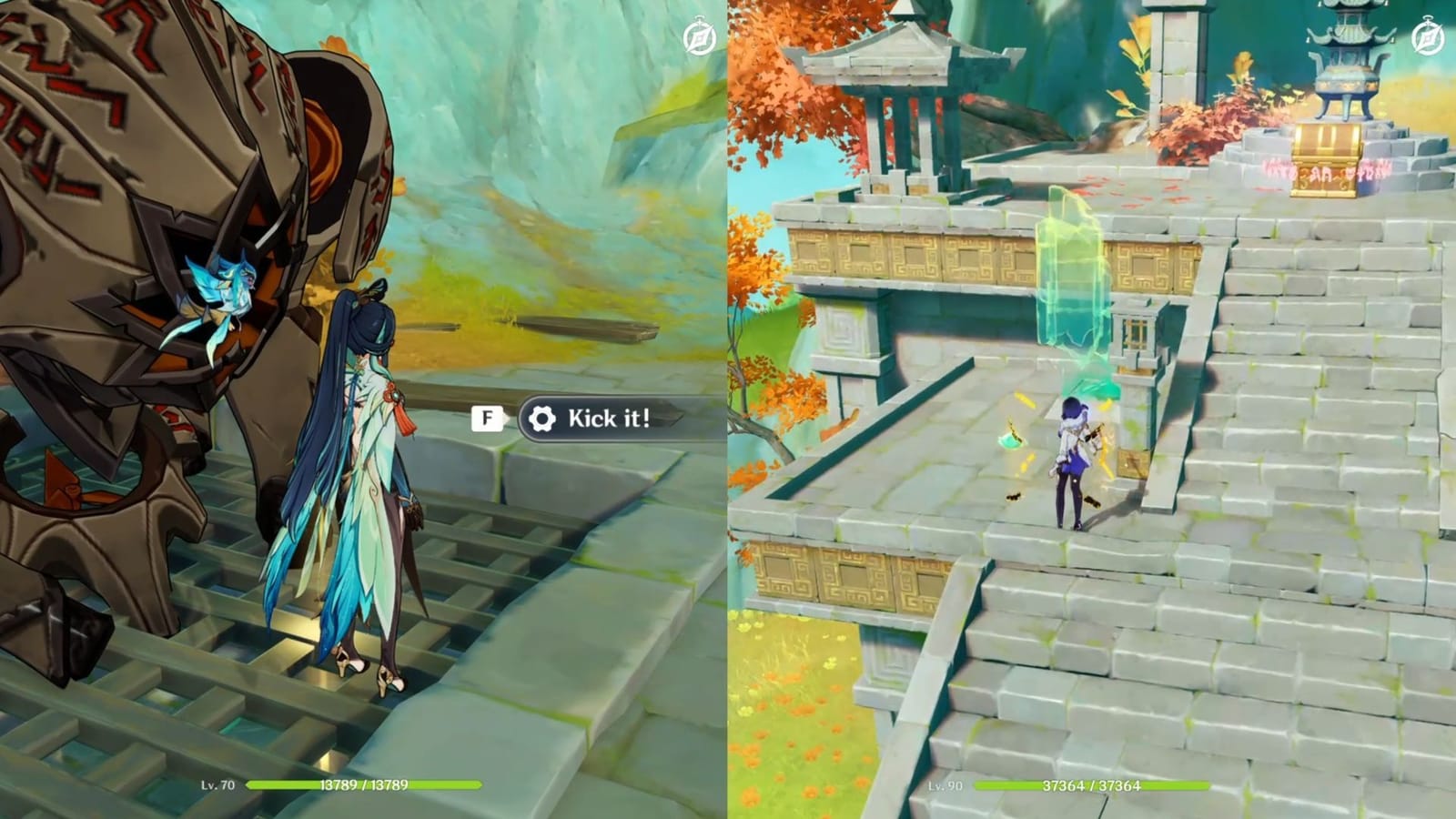 Genshin Impact Ancient Jade Pendant Puzzle and Jade Fragment locations