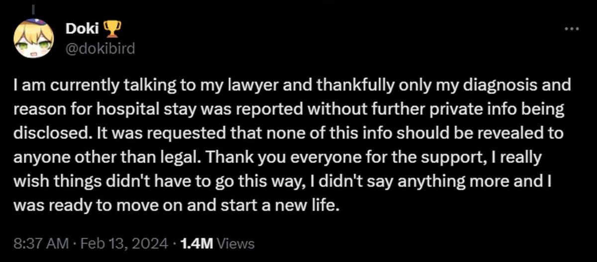 "Was never supposed to release anywhere else" - VTuber Dokibird issues statement after ...