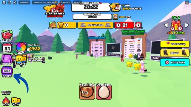 UGC Don’t Move codes