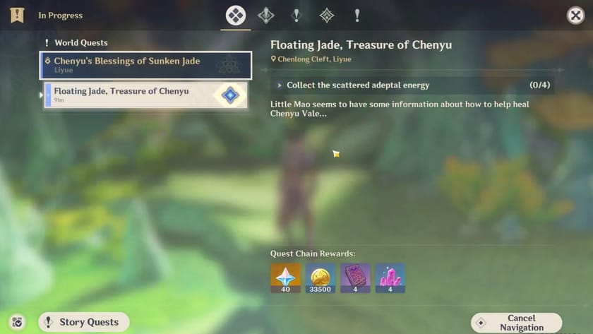 Collect the scattered Adeptal Energy: Genshin Impact quest guide