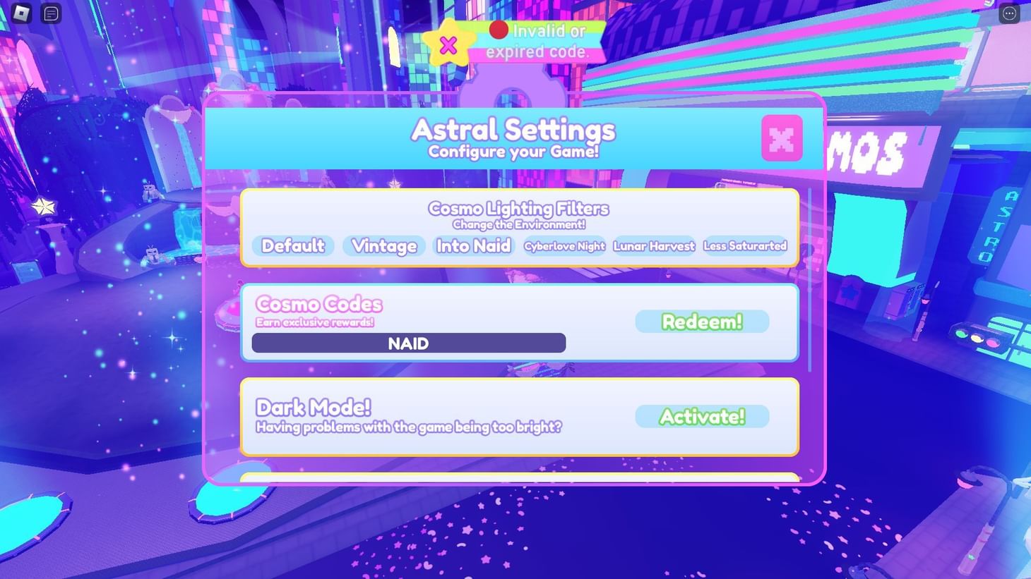 Astro Renaissance Codes (2024)