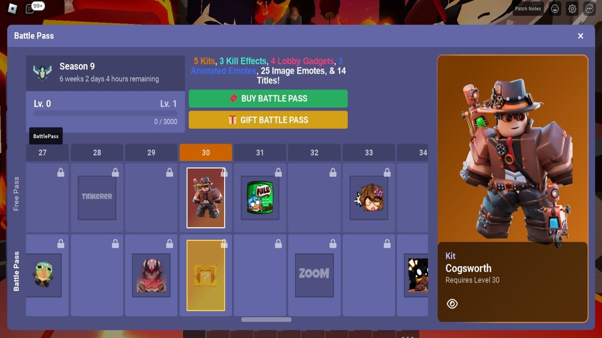 BedWars Season 9 Battle Pass: Emotes, Gadgets, and More