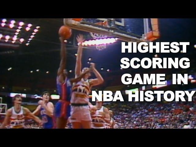 What are the most points scored in a single half of an NBA game?