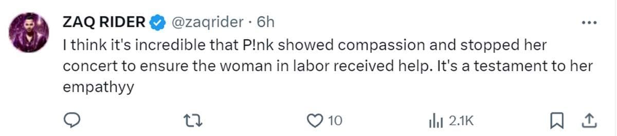 "There's now been every phase": Internet reacts as Pink stops concert ...