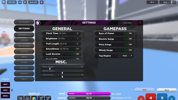 Beyond Volleyball League codes (December 2025)