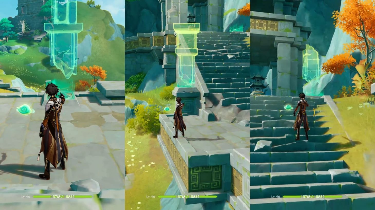 Genshin Impact Ancient Jade Pendant Puzzle and Jade Fragment locations