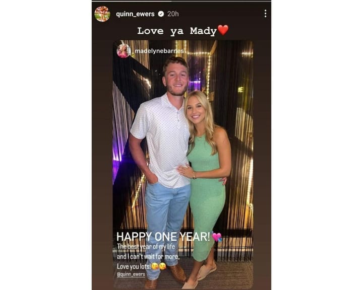 Madelyne Barnes: Texas QB Quinn Ewers' GF Madelyne Barnes shares ...