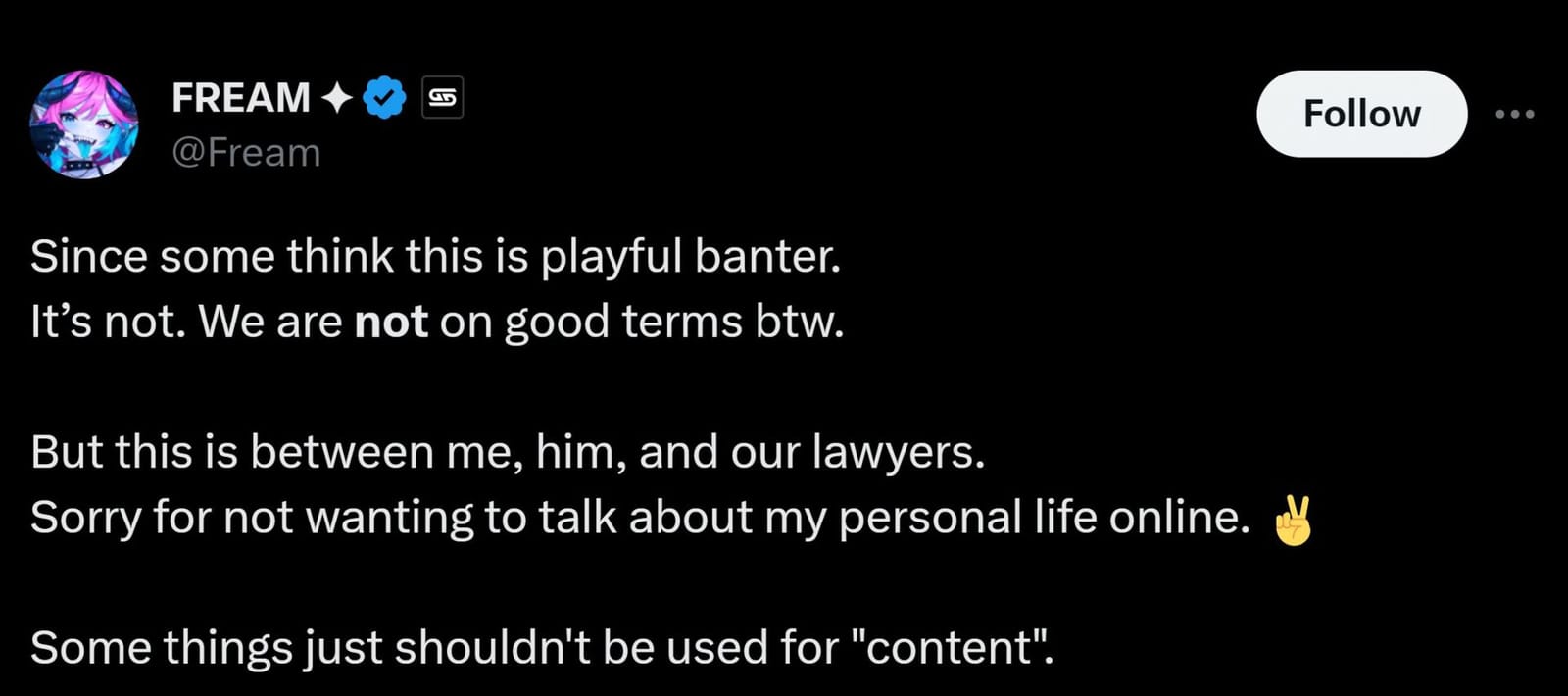 "We are not on good terms" - Fream opens up about her ex-husband ...