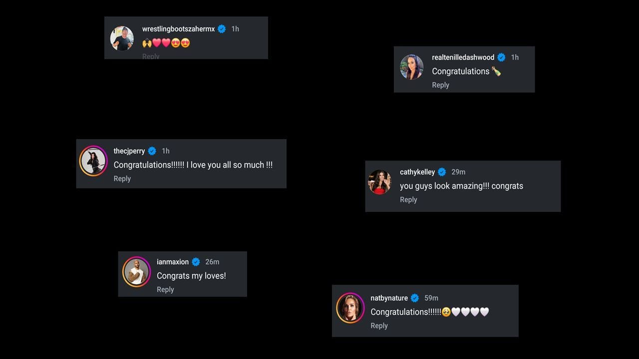 Cathy Kelley, CJ Perry, and others send their heartfelt congratulations ...