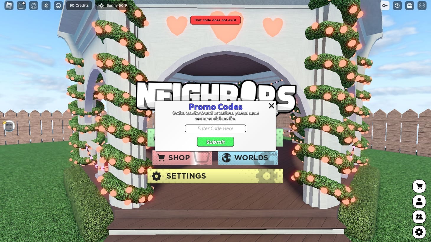 Neighbors codes (May 2026)