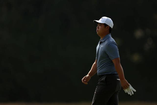 Watch: PGA star Tom Kim almost misses his tee-time on the final day of ...