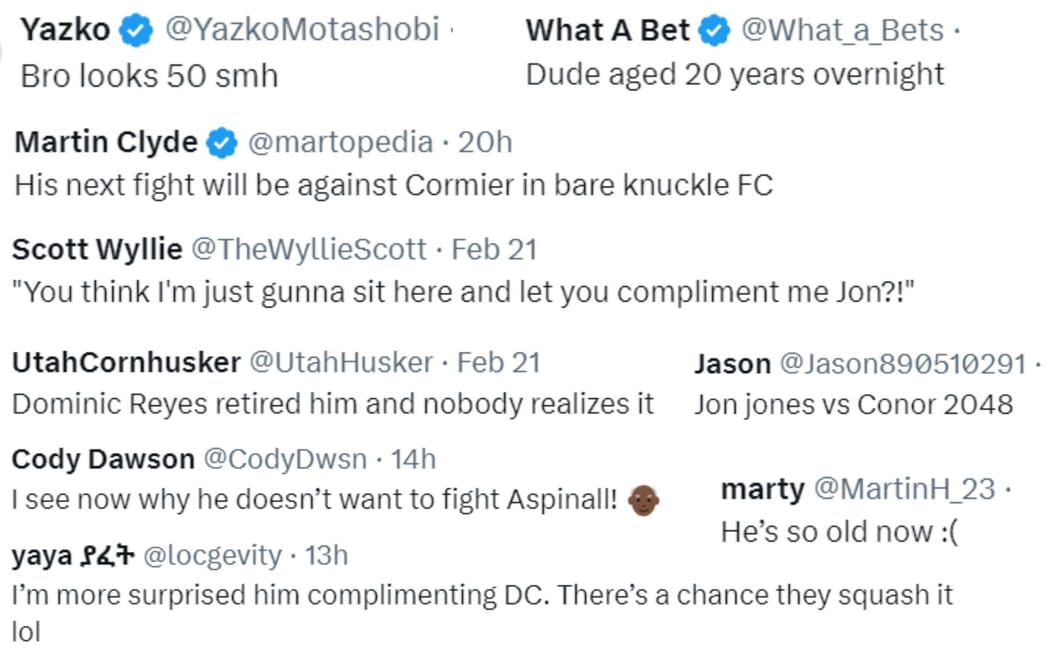 "Bro looks 50", "Dominic Reyes retired him" - Fans react as Jon Jones ...