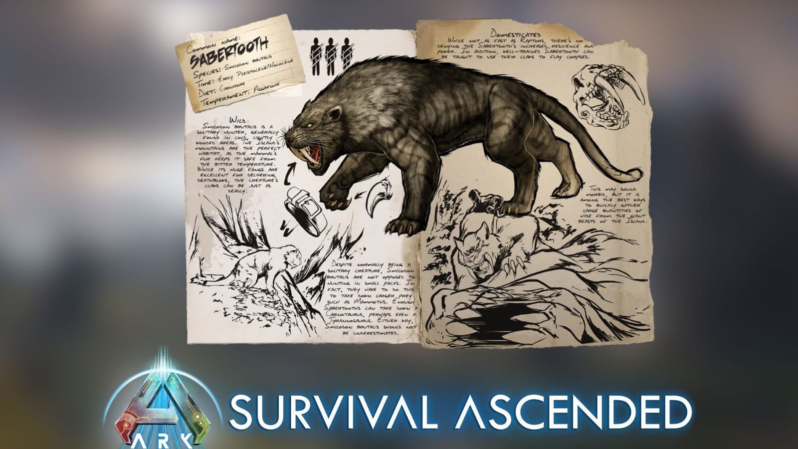 ARK Survival Ascended Sabertooth taming guide