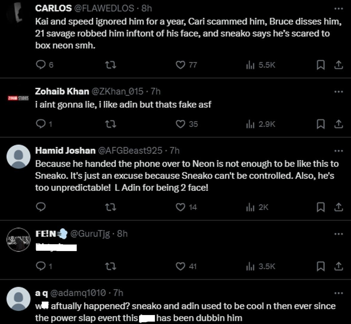 " L Adin for being two-face" - Fans react as Adin Ross implies he's not ...