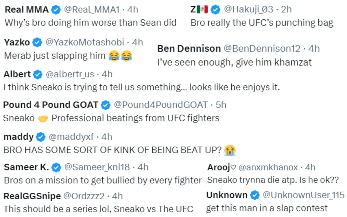 After Sean Strickland, Sneako takes a body-slamming beatdown from ...