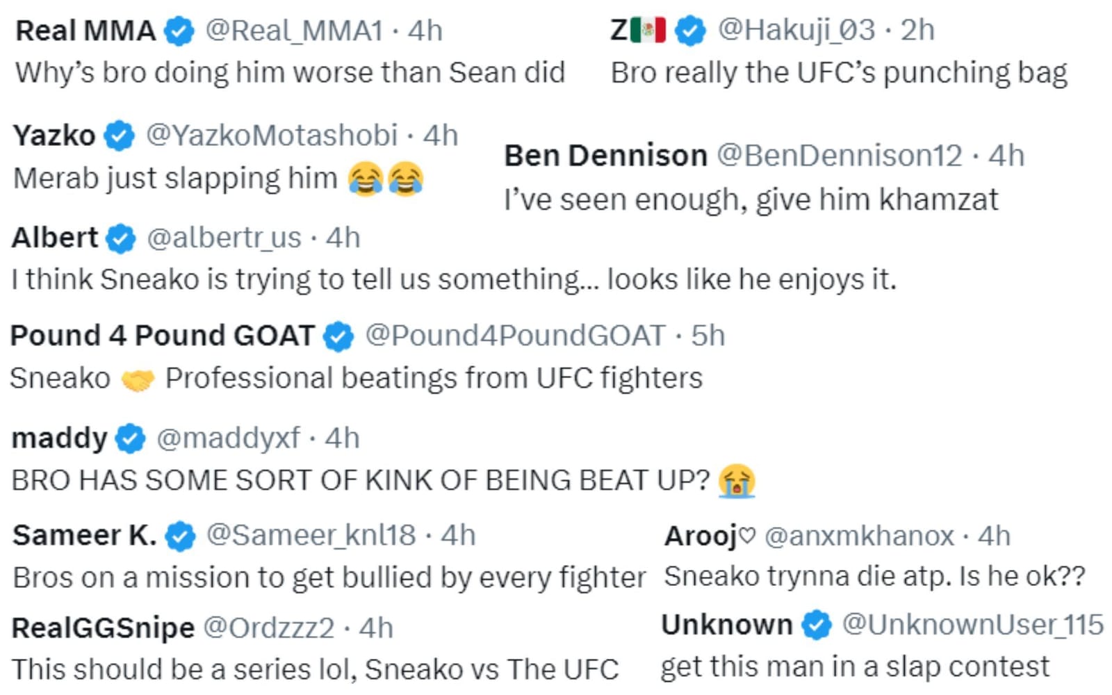 After Sean Strickland, Sneako takes a body-slamming beatdown from ...