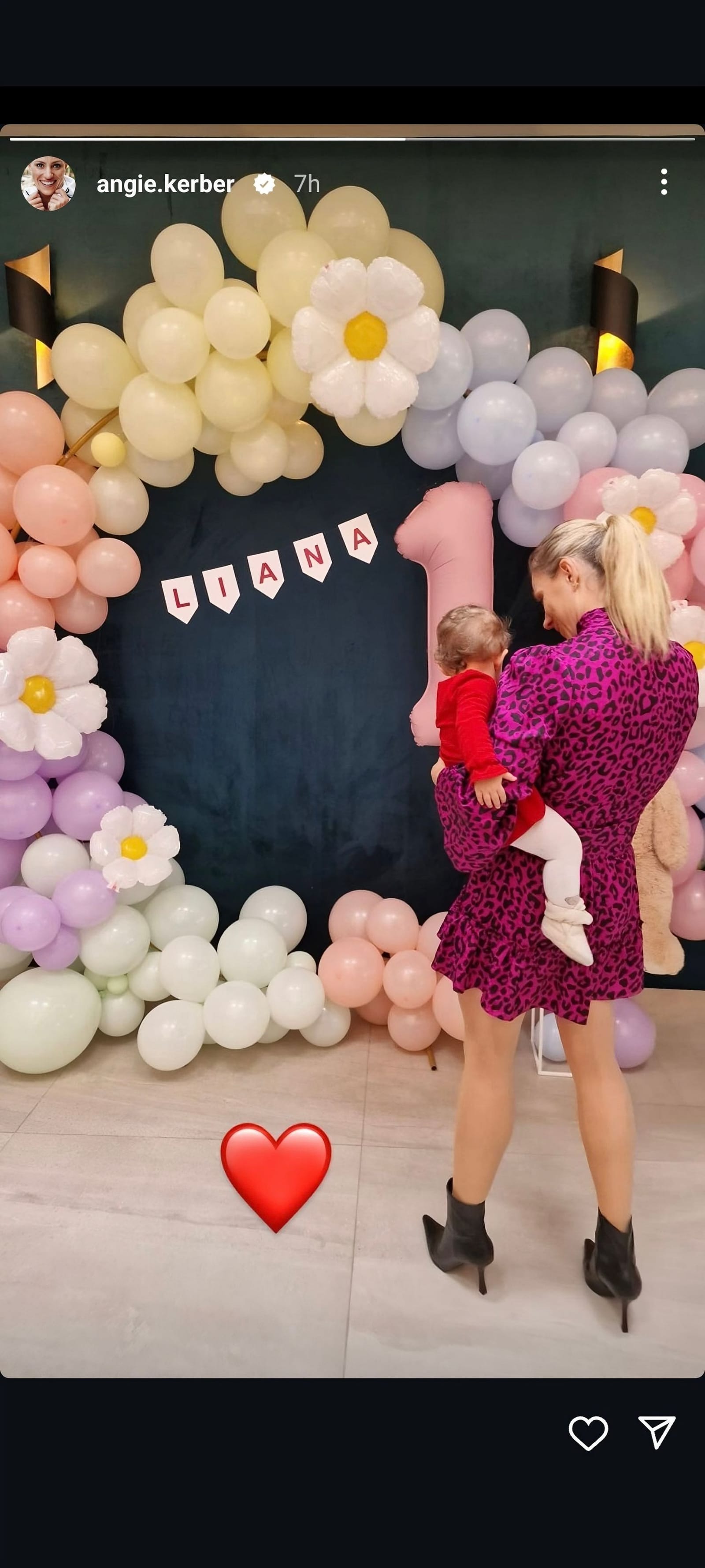 Angelique Kerber throws sweet bash for daughter Liana as she celebrates ...