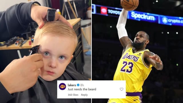 Lakers show love for kid's viral LeBron James haircut video, captures ...