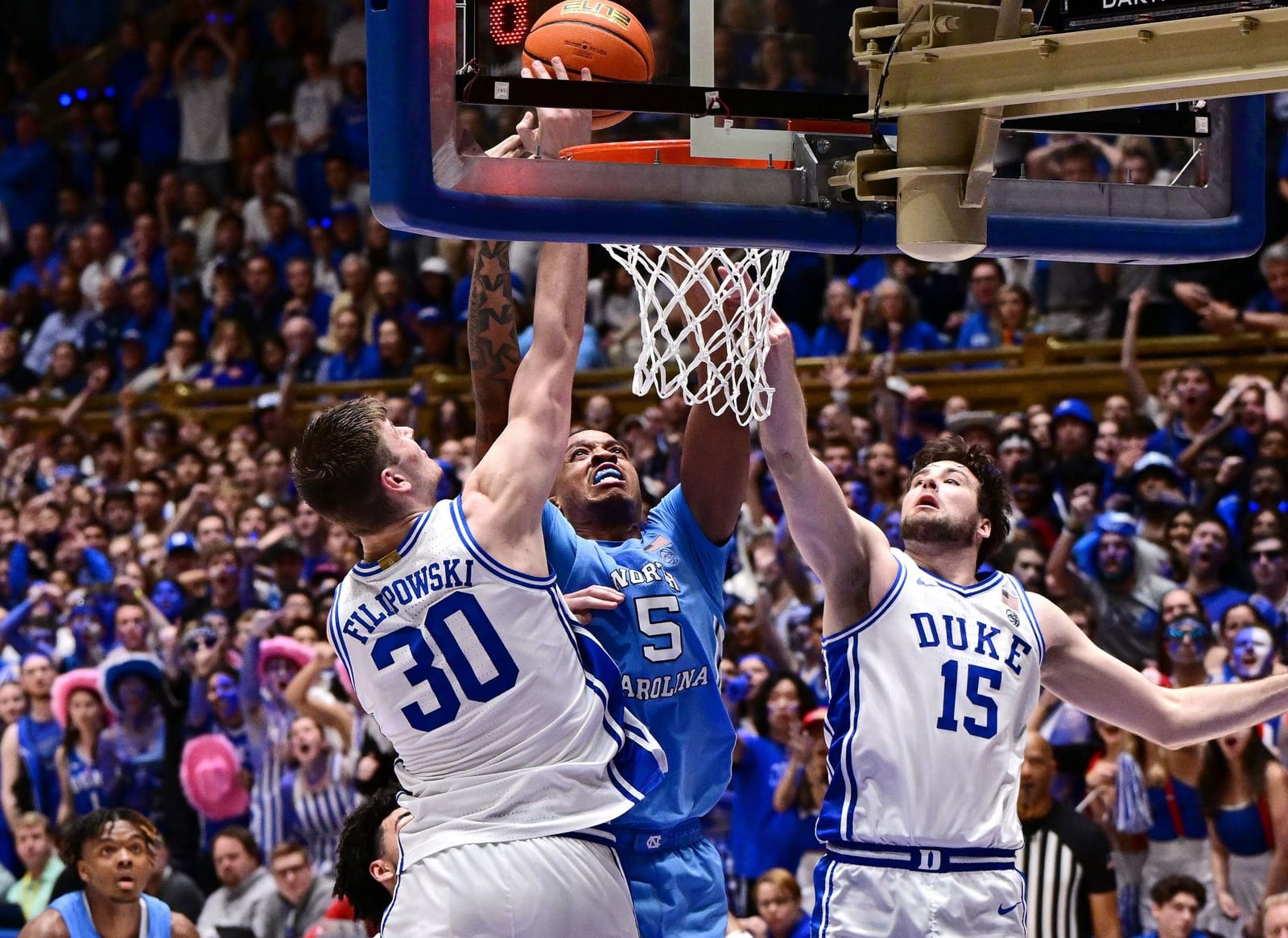 "Grayson found a friend": Duke forward Kyle Filipowski tripping UNC's ...